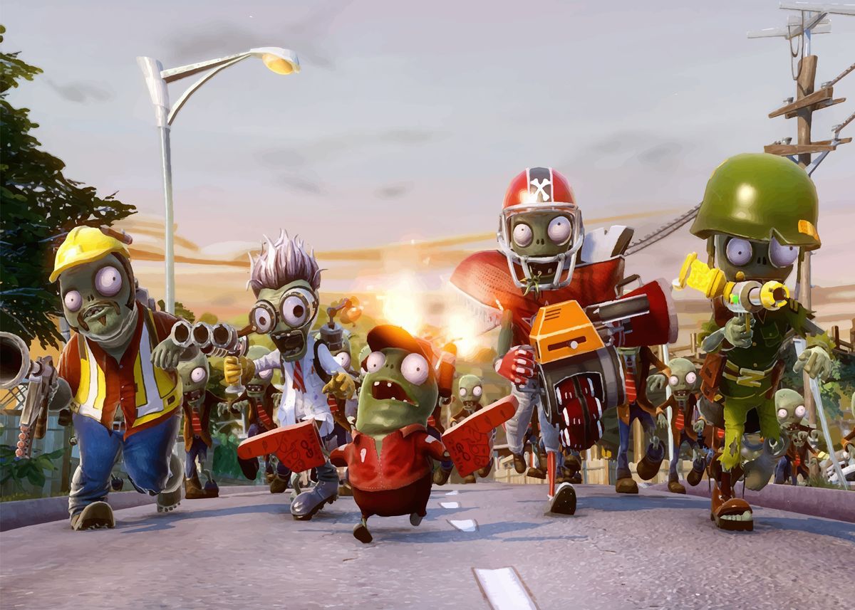 'Plants vs Zombies' Poster, picture, metal print, paint by hens art ...