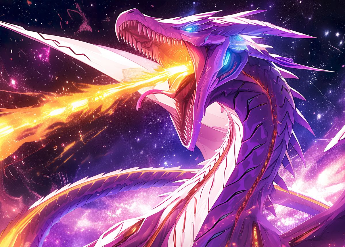 'Dragons Laser Breath' Poster, picture, metal print, paint by ...
