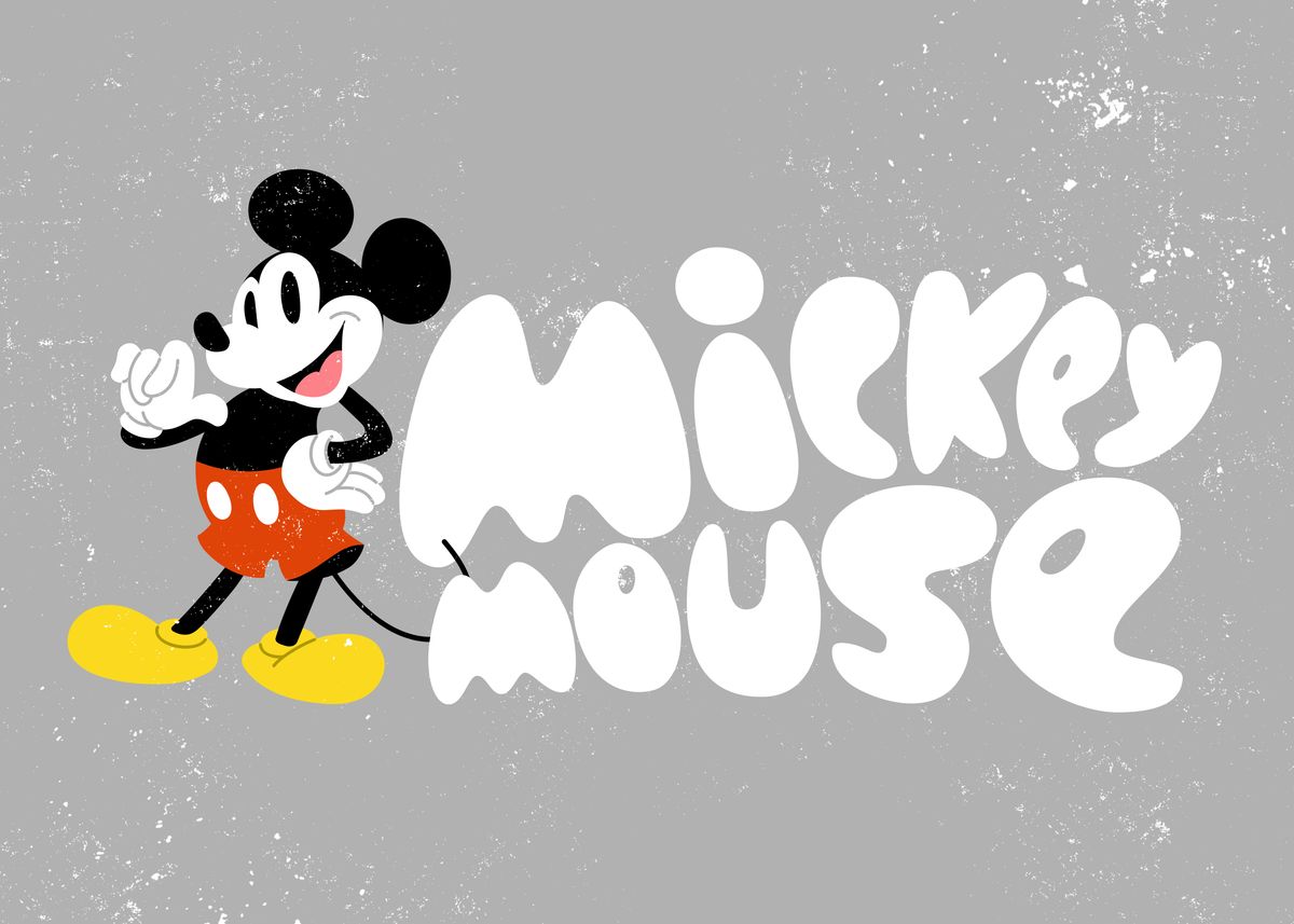 'Mickey Name Pose' Poster, picture, metal print, paint by Mickey ...