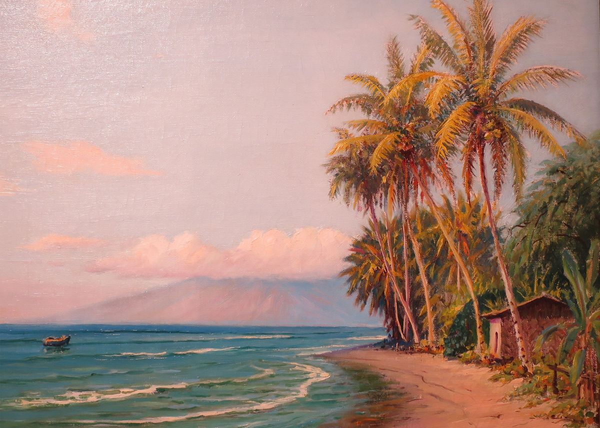 ' Lahaina Beach West Maui' Poster, picture, metal print, paint by ...
