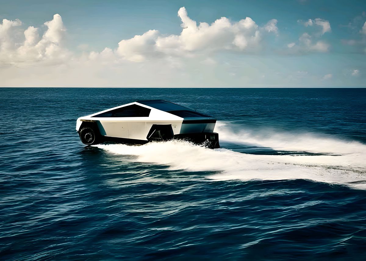 'Tesla Cybertruck ' Poster, picture, metal print, paint by Sport Car ...