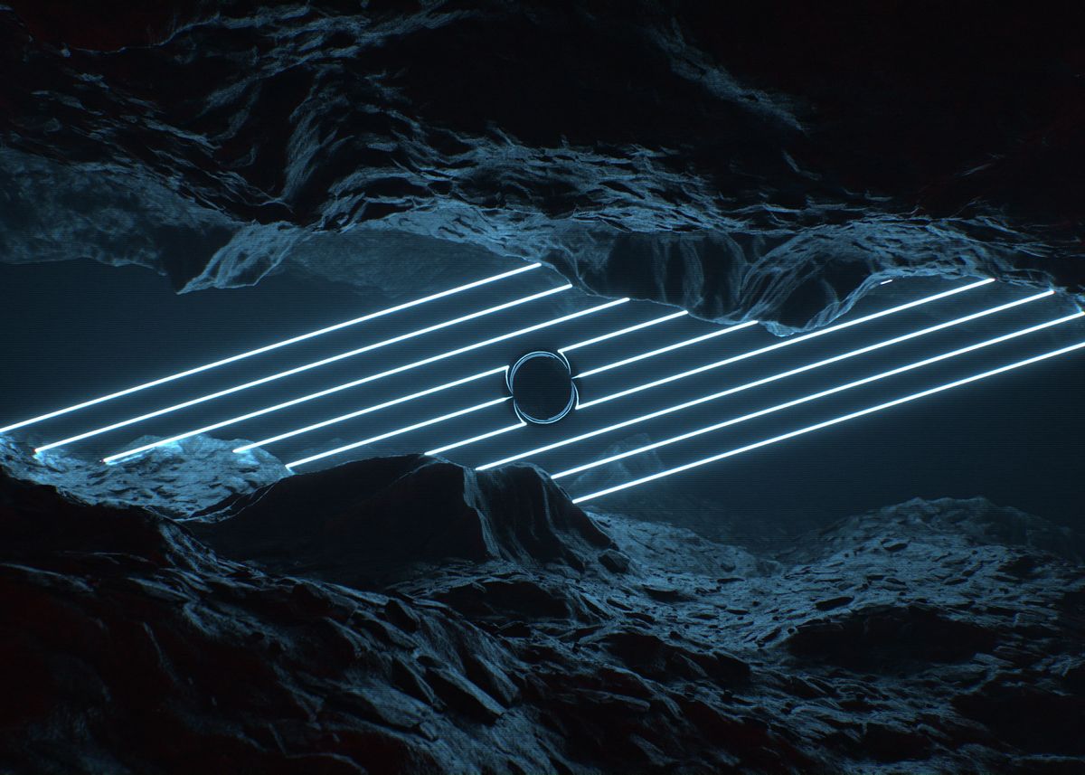 'Deep Blue' Poster, picture, metal print, paint by Julie Cruette | Displate