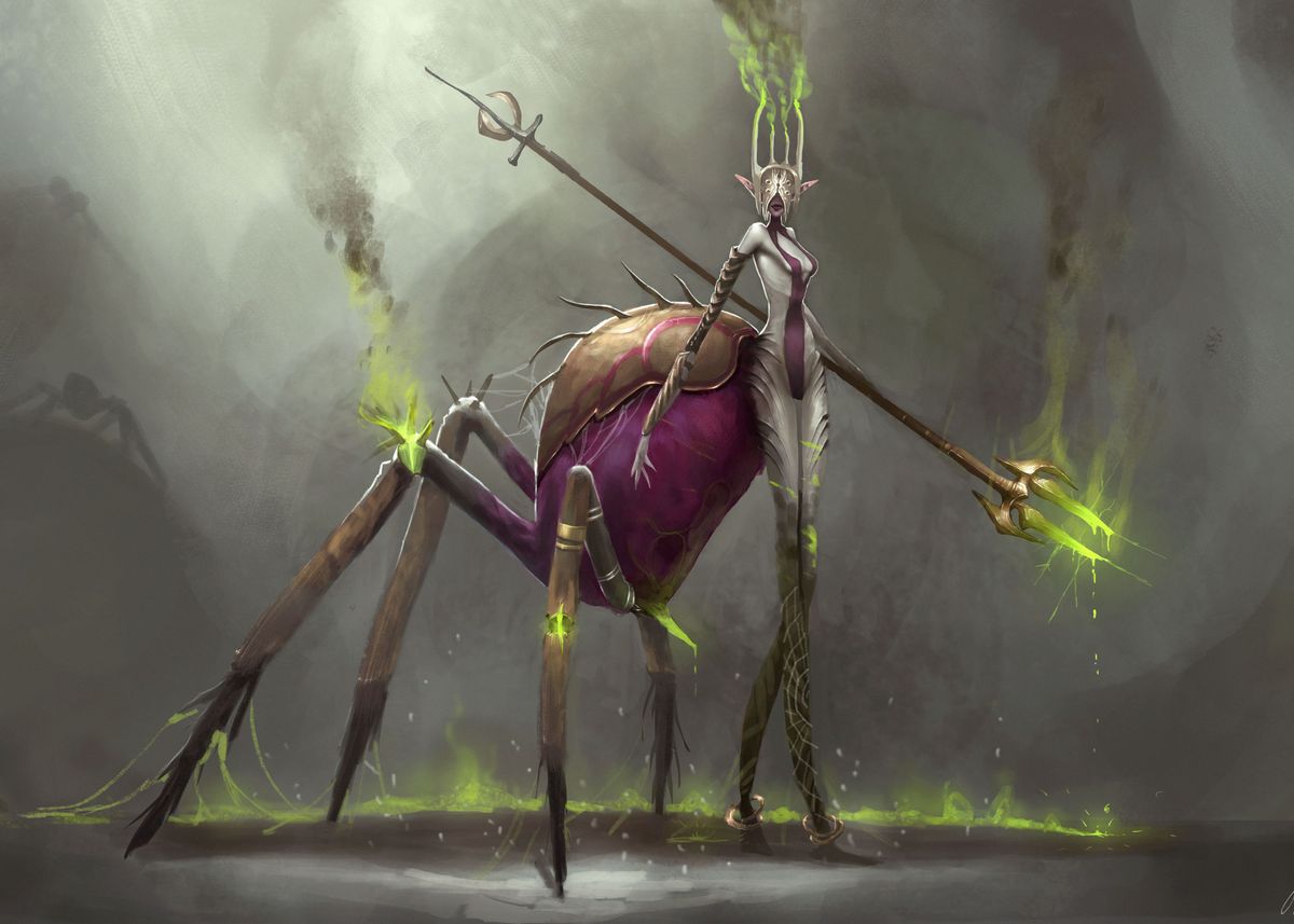 'Underworld Spider Empress ' Poster, picture, metal print, paint by ...