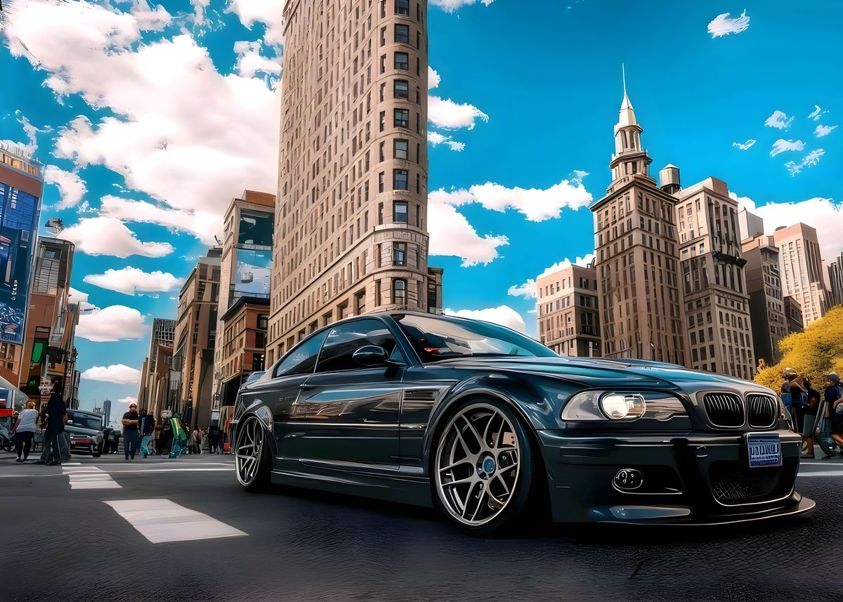 'Bmw e46 M3' Poster, picture, metal print, paint by Super Car | Displate