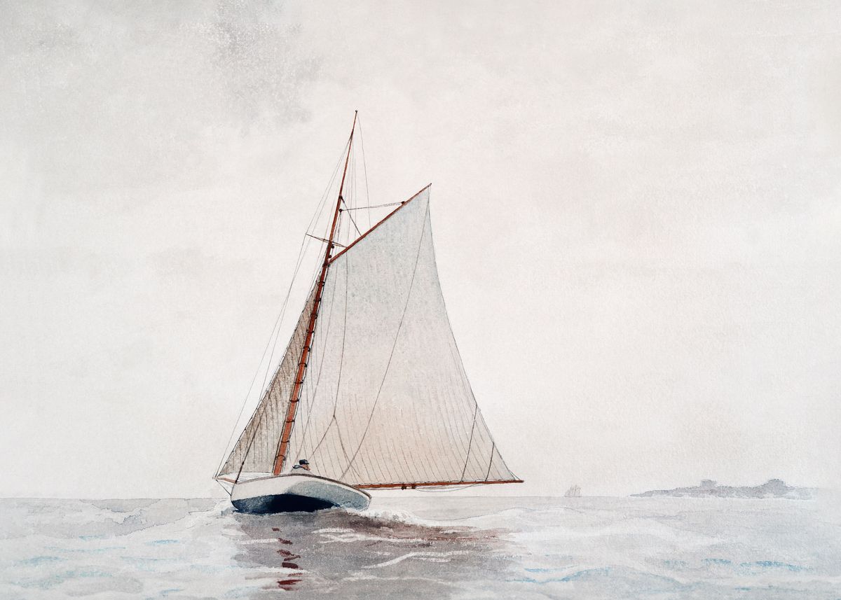 'Sailing off Gloucester ' Poster, picture, metal print, paint by ...