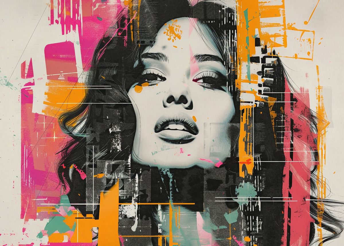 'Dalida' Poster, picture, metal print, paint by Kaye Luca | Displate