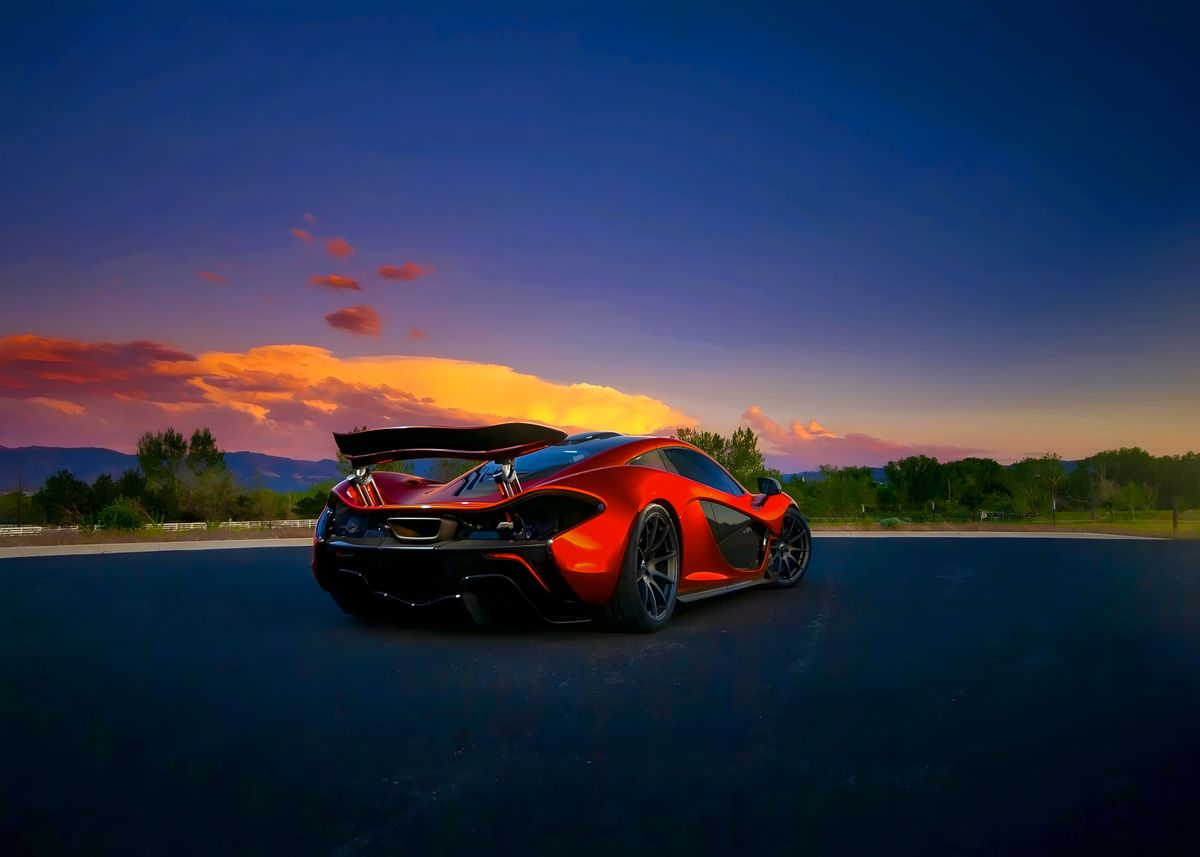 'McLaren P1' Poster, picture, metal print, paint by Vehicle Cars | Displate
