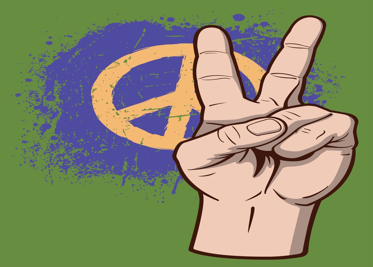 'Peace Sign Against War' Poster, picture, metal print, paint by Create ...