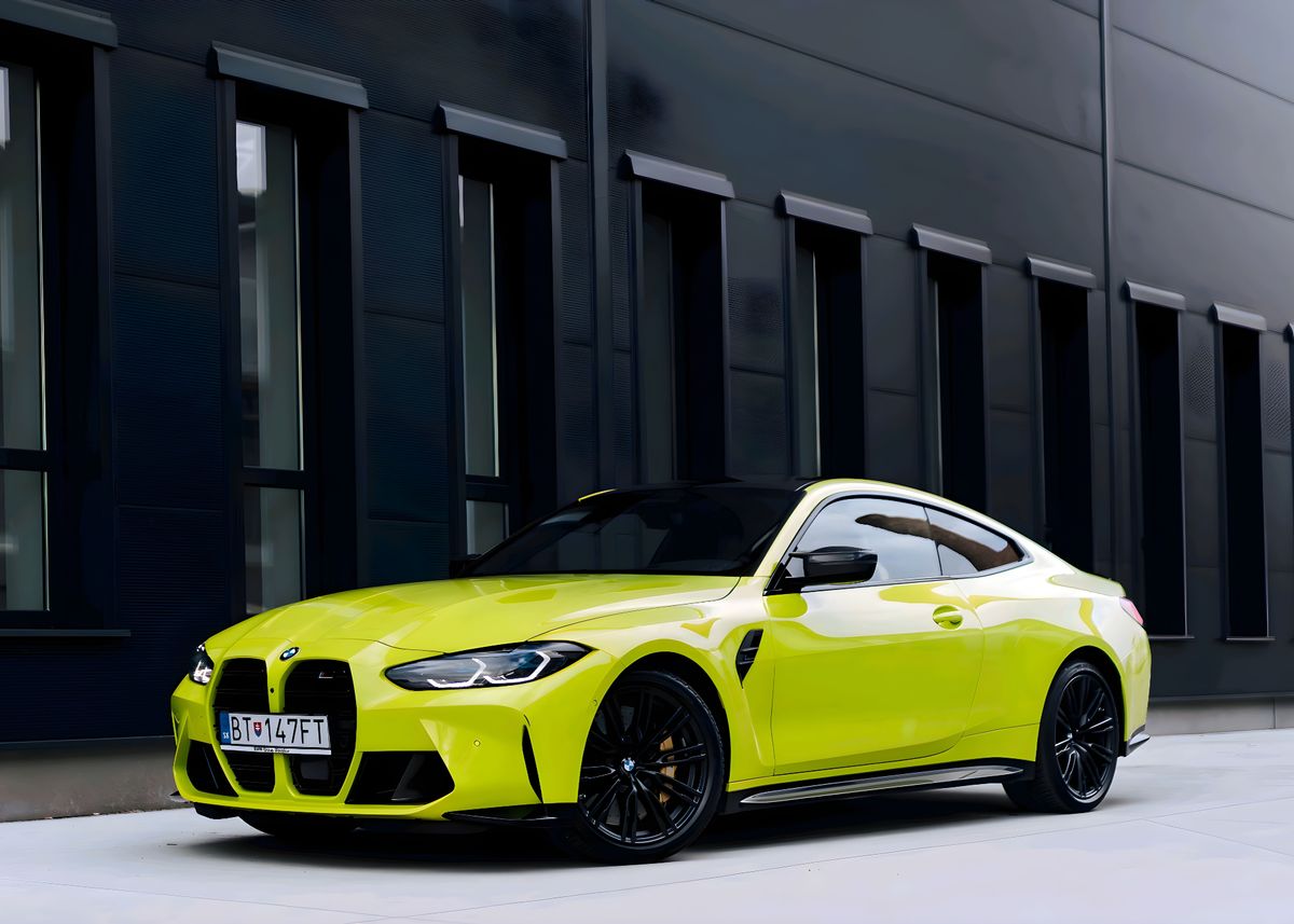 'Bmw M4' Poster, picture, metal print, paint by Super Car | Displate