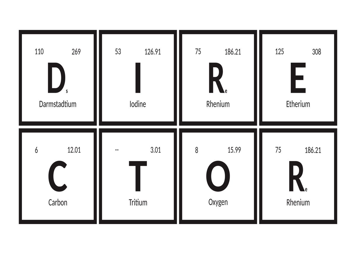 'Element of Director' Poster, picture, metal print, paint by Maozva ...