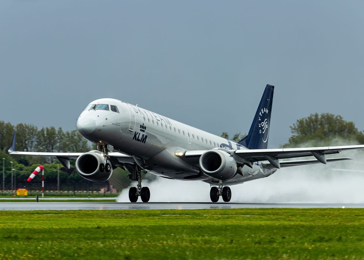 'Skyteam embrear ' Poster, picture, metal print, paint by hugo ...