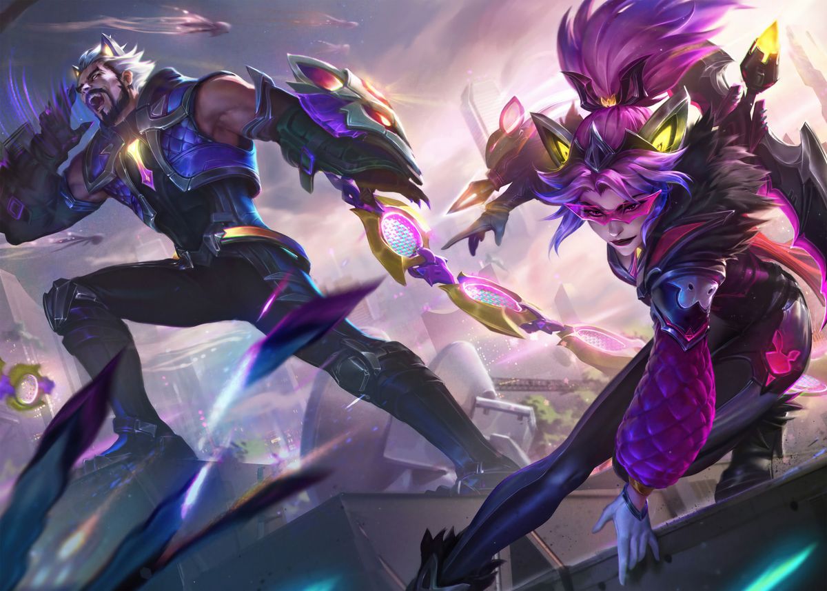 'Wolf Sylas and Bat Vayne' Poster, picture, metal print, paint by ...