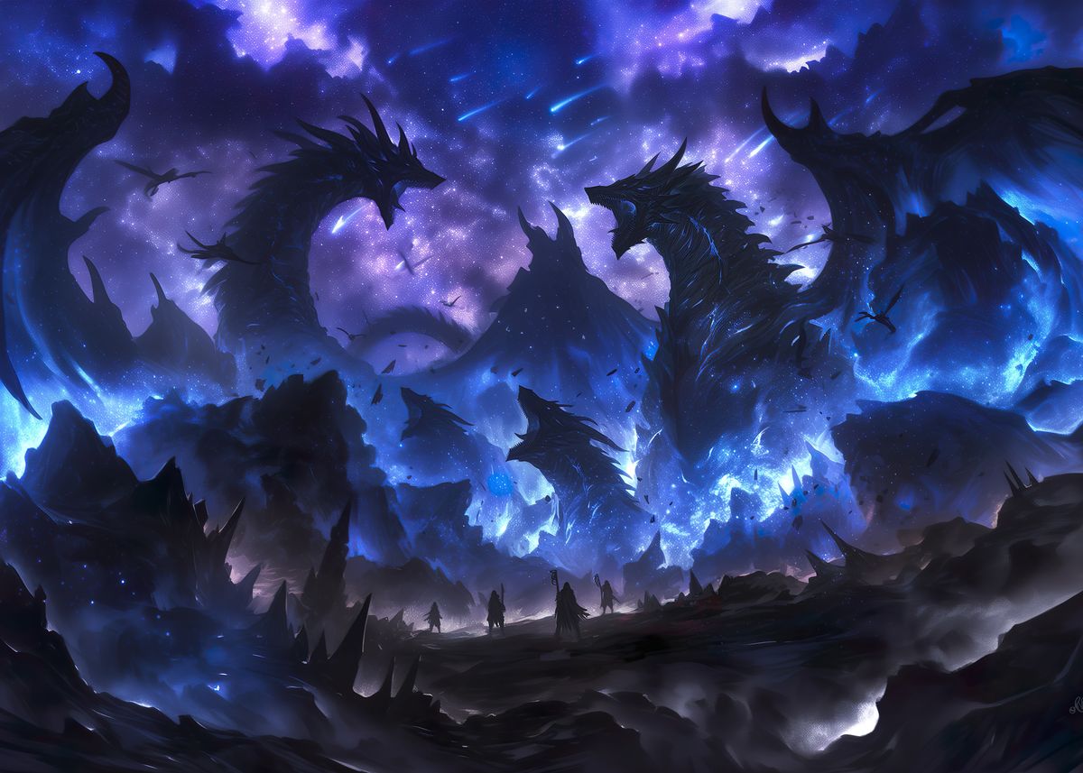 'Dragons Resurrection' Poster, picture, metal print, paint by ...