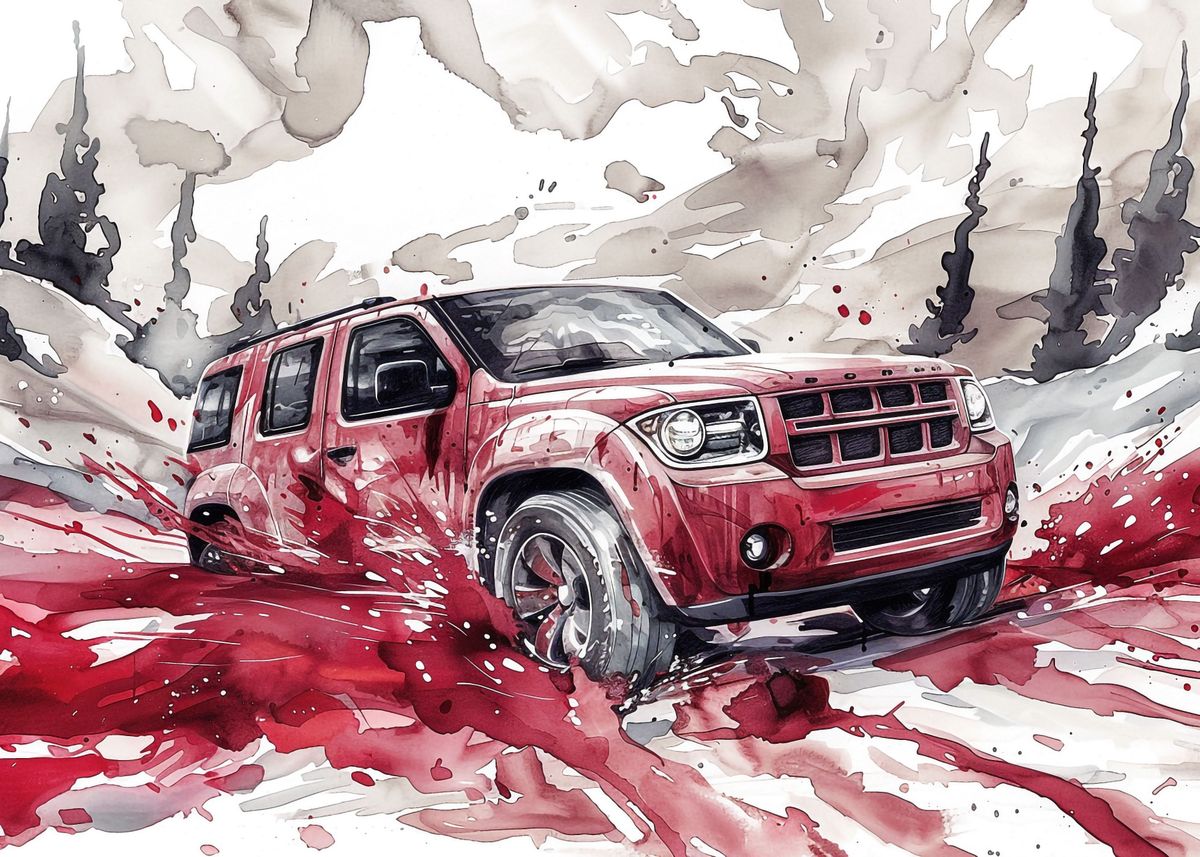 'Dodge Nitro' Poster, picture, metal print, paint by Victoria Rutledge ...