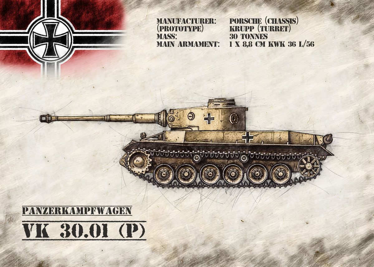 'VK 3001 P' Poster, picture, metal print, paint by Pixxelworks Florian ...