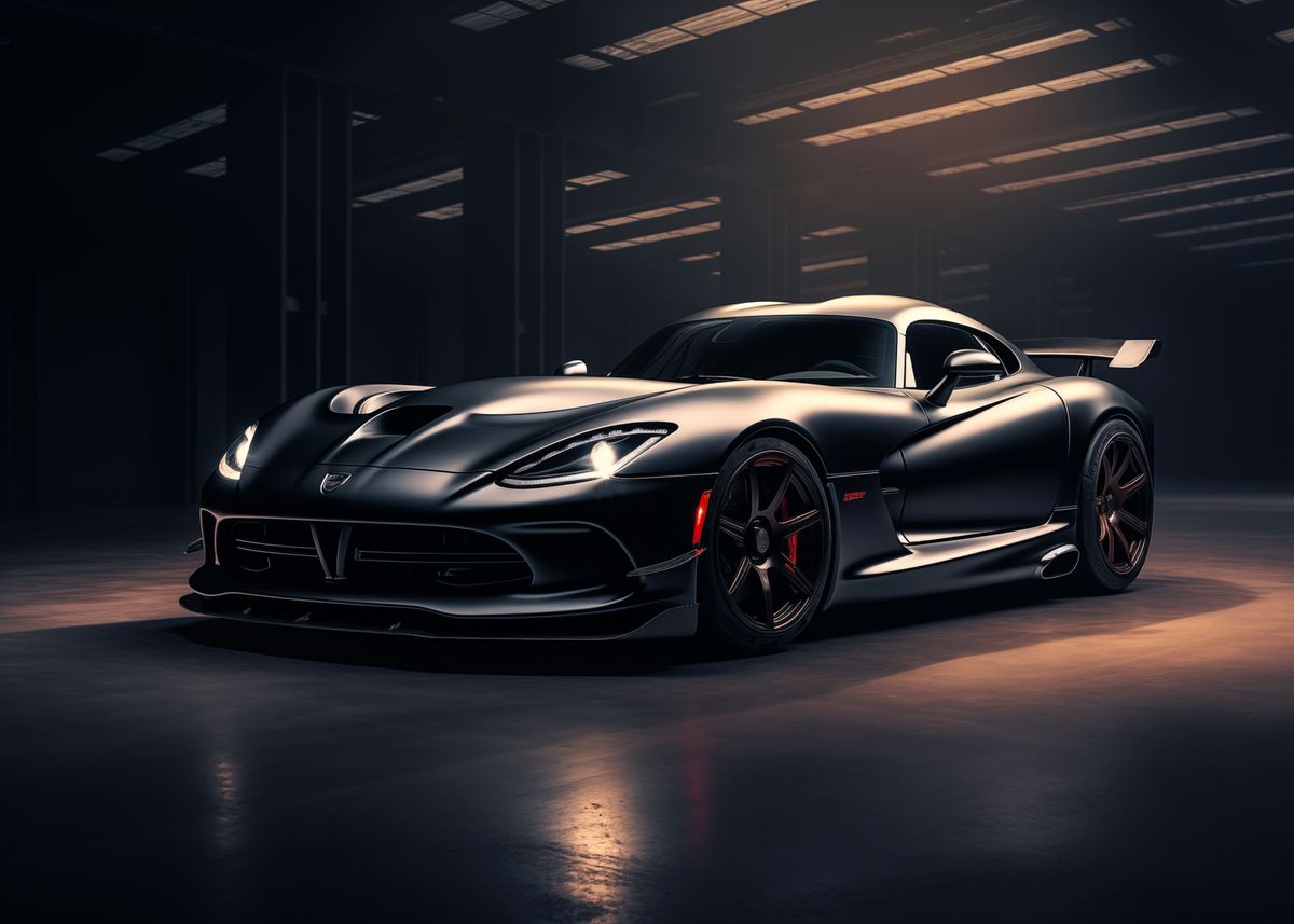 'Dodge Viper Muscle car art' Poster, picture, metal print, paint by ...