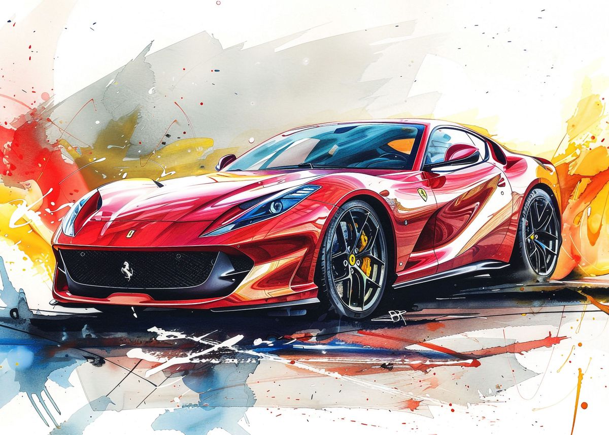 'Ferrari 812 GTS' Poster, picture, metal print, paint by Victoria ...