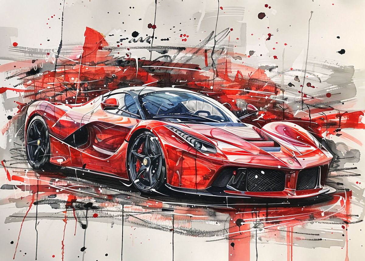 'Ferrari LaFerrari' Poster, picture, metal print, paint by Victoria ...