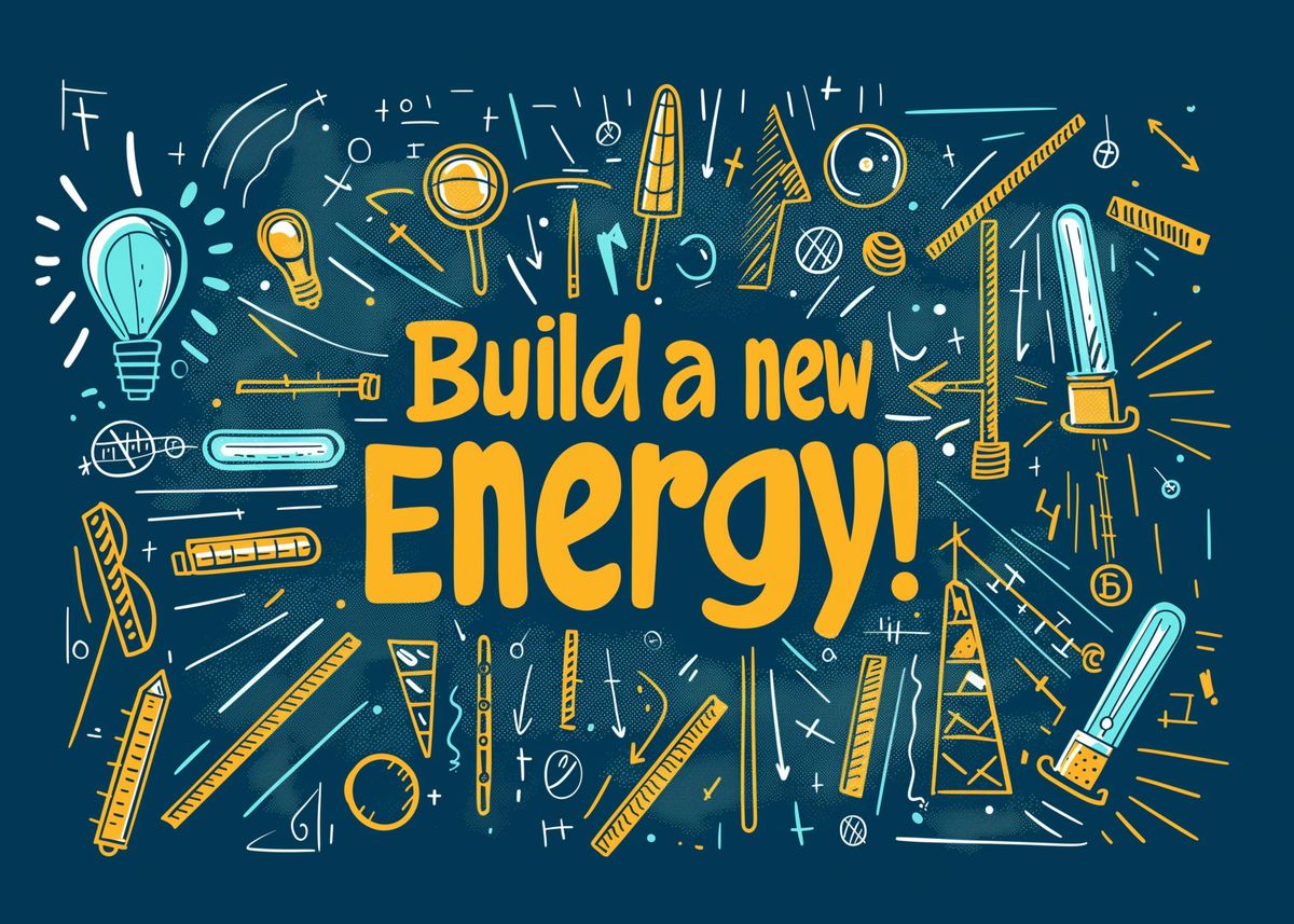 'build a new energy bl' Poster, picture, metal print, paint by Haruka ...