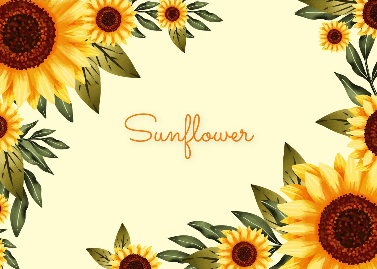 'Sunflowers' Poster, picture, metal print, paint by Creativity Art ...