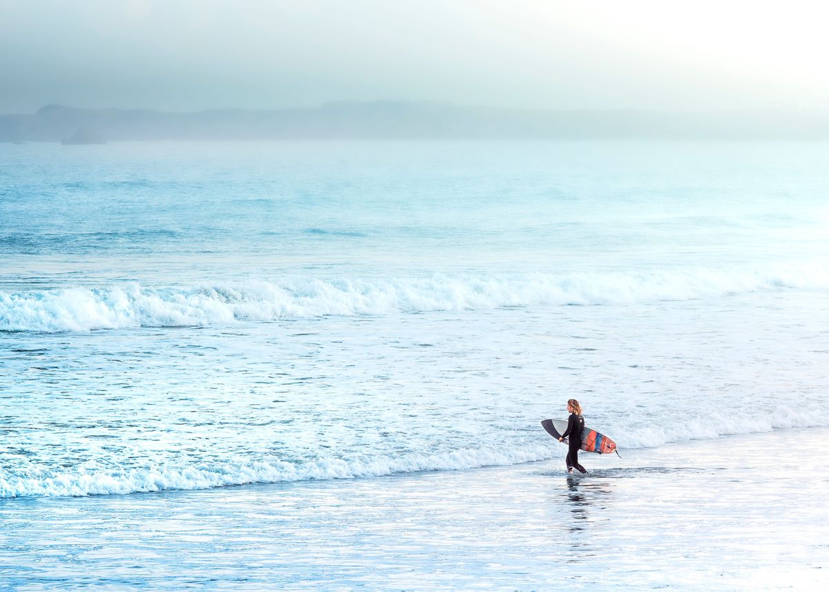 'Surfin Blue Mood' Poster, picture, metal print, paint by Bertrand ...