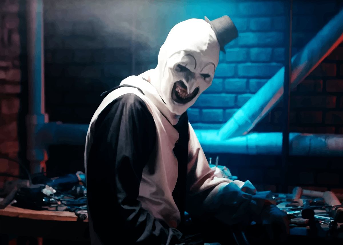 'terrifier' Poster, picture, metal print, paint by hens art | Displate