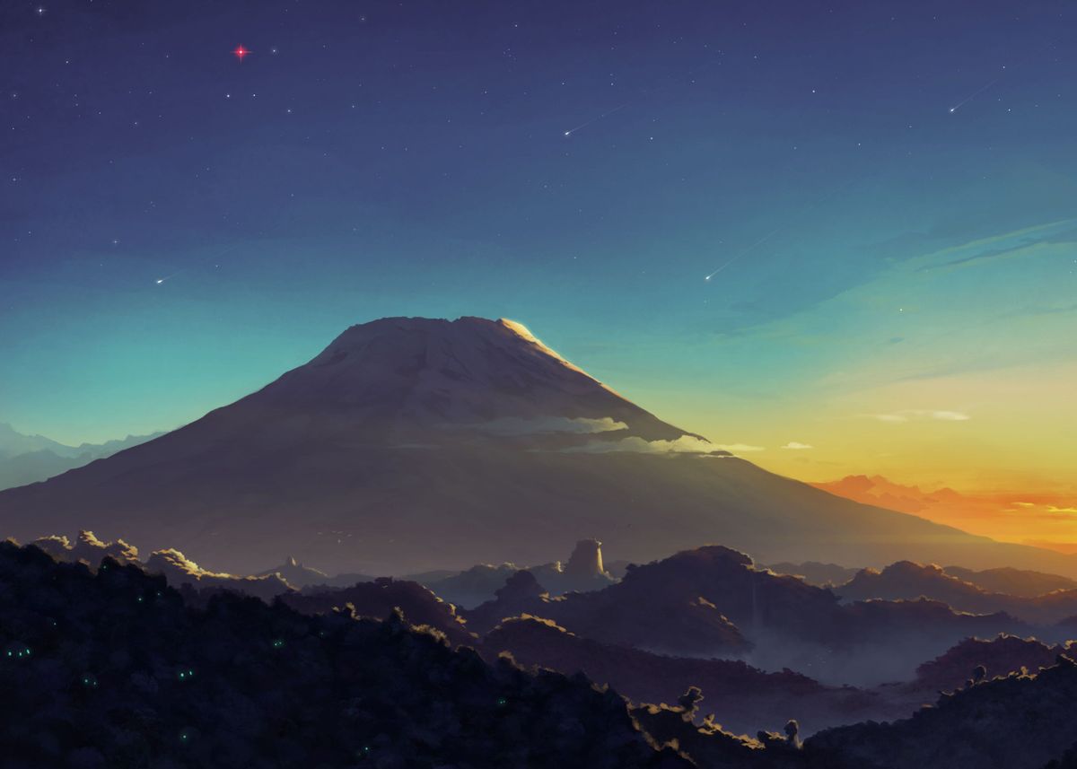 'Mangai Volcano' Poster, picture, metal print, paint by Andreas Schulz ...