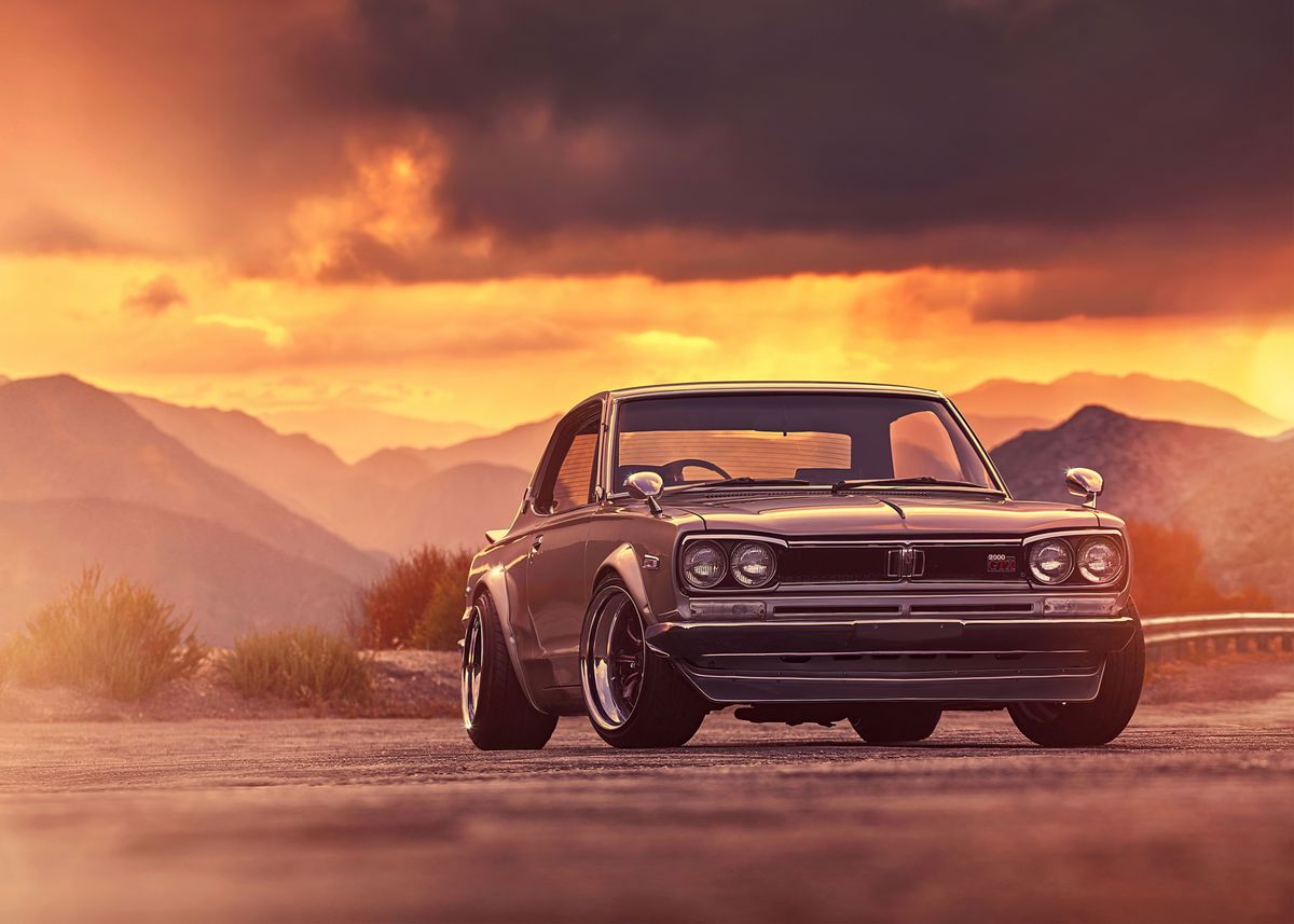 'Nissan Skyline 200 GTX' Poster, picture, metal print, paint by Supri ...