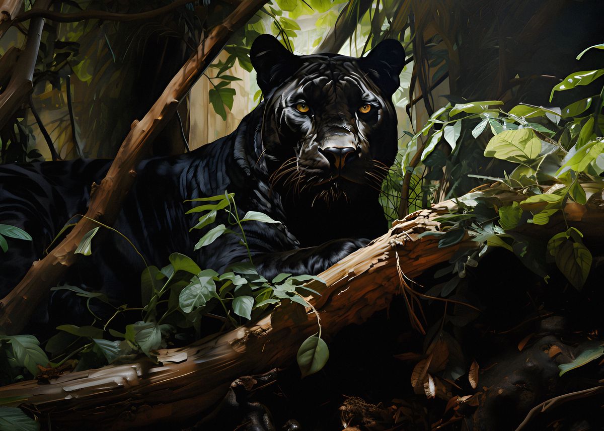 'Puma' Poster, picture, metal print, paint by Beleburba | Displate