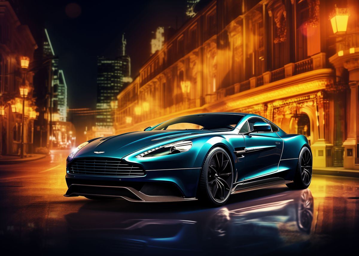 'Aston Martin Vanquish car' Poster, picture, metal print, paint by ...