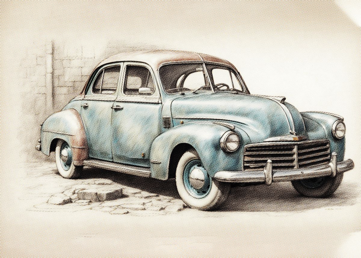 'car ' Poster, picture, metal print, paint by old monata | Displate
