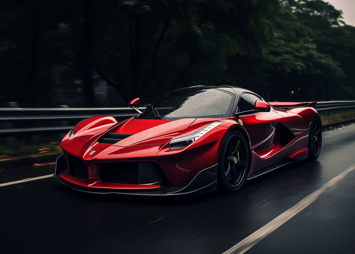 'Ferrari LaFerrari supercar' Poster, picture, metal print, paint by ...
