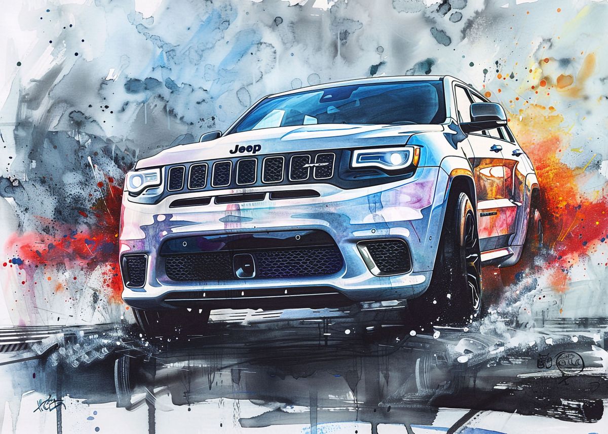 'My Jeep Trackhawk design' Poster, picture, metal print, paint by ...