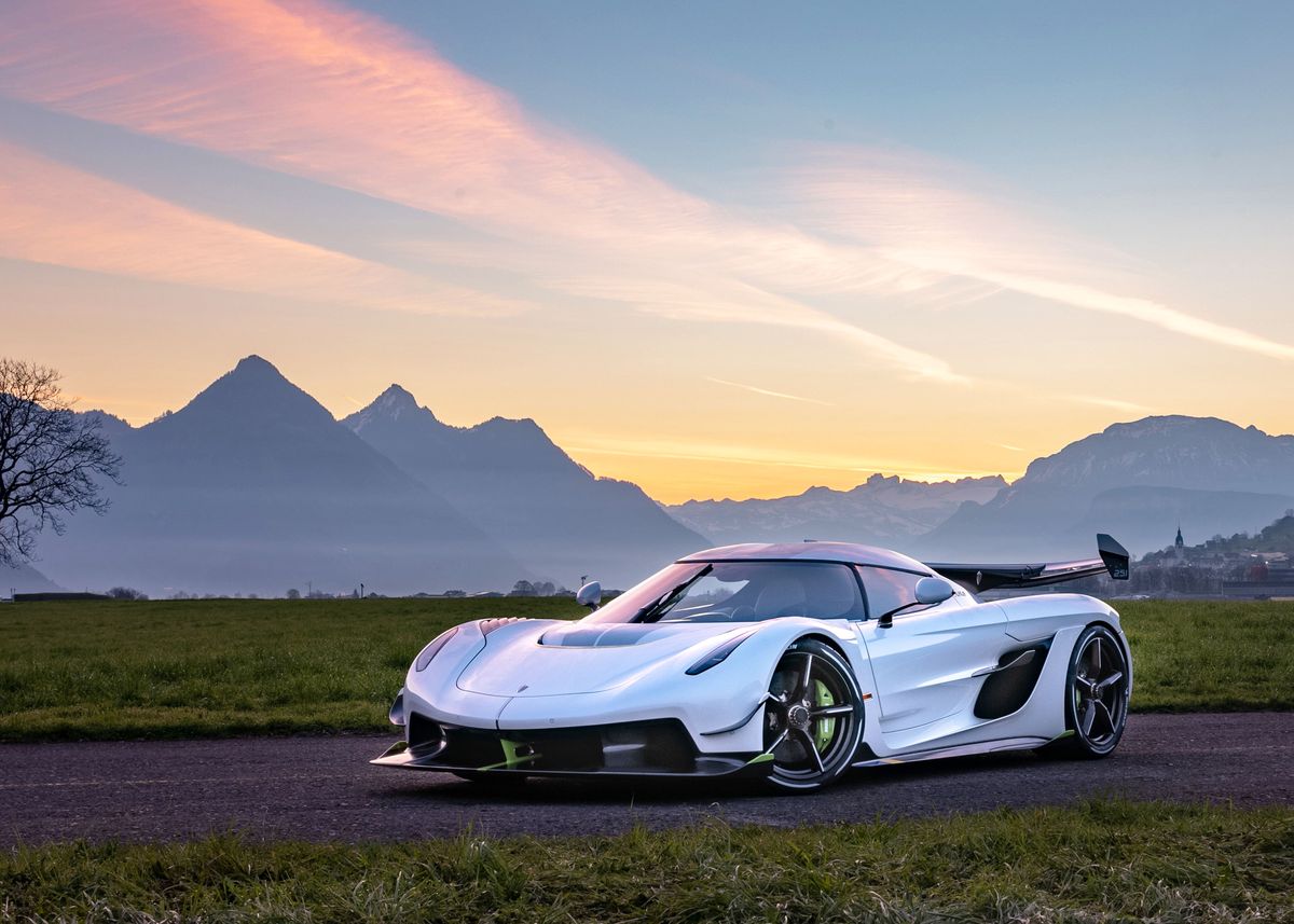 'Koenigsegg Jesko road' Poster, picture, metal print, paint by Game ...
