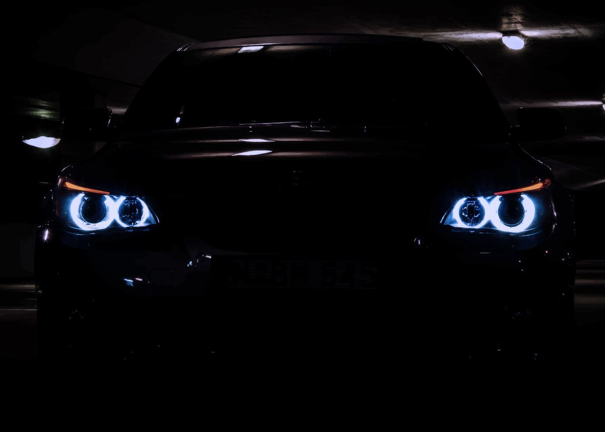 'BMW E60 Night Vision' Poster, picture, metal print, paint by Anima Art ...