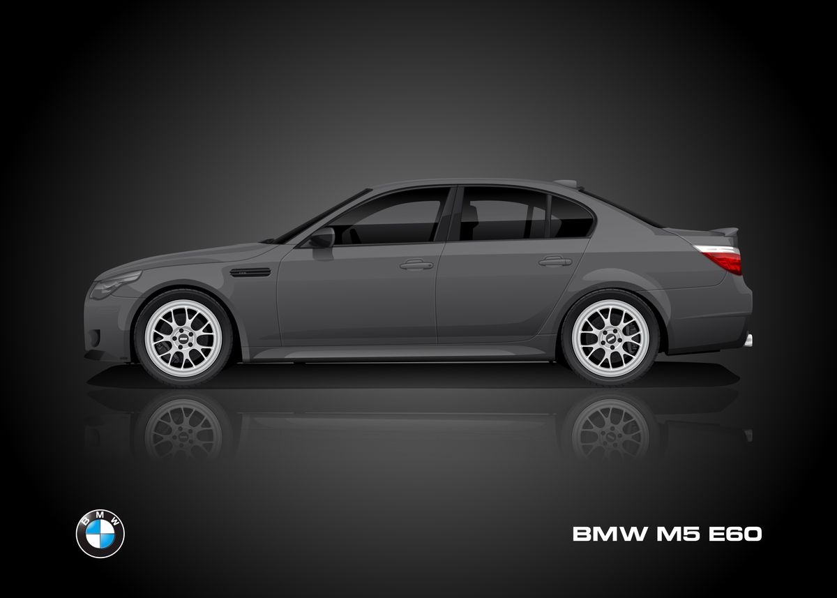 'BMW M5 E60' Poster, picture, metal print, paint by Conceptual ...