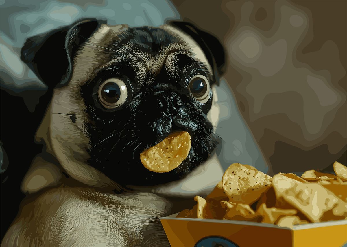 'Dog Meme' Poster, picture, metal print, paint by Lucky Star | Displate