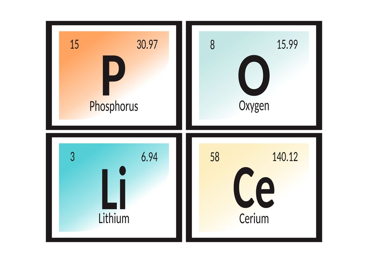 'Police Periodic Table' Poster, picture, metal print, paint by Maozva ...