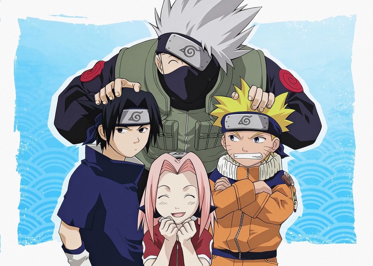 'Big 3 and Kakashi' Poster, picture, metal print, paint by Naruto ...