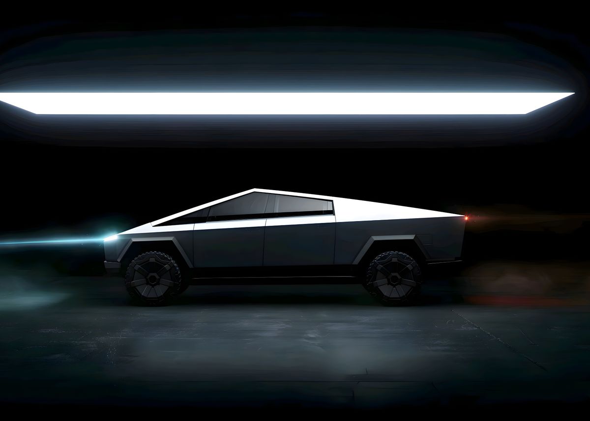'Tesla Cybertruck' Poster, picture, metal print, paint by Sport Car ...