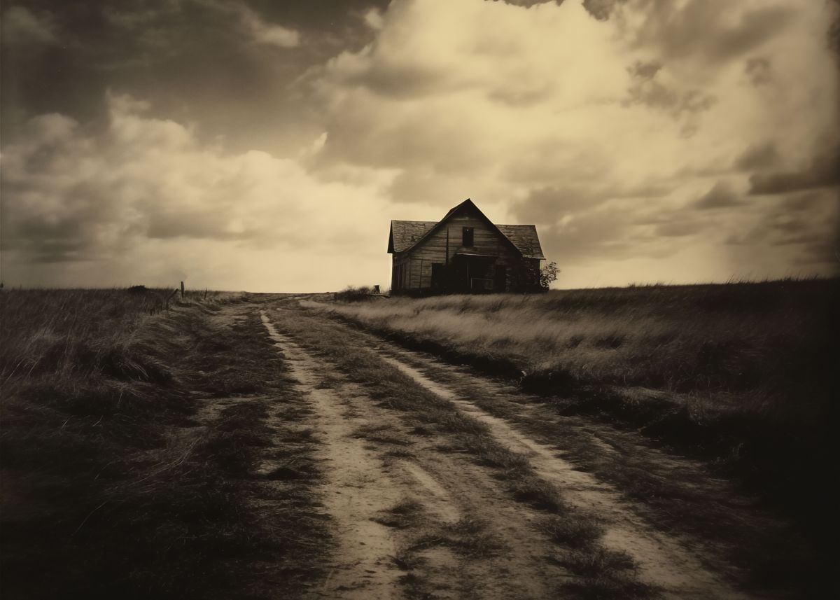 'Rustic Vintage Landscape' Poster, picture, metal print, paint by PIPA ...