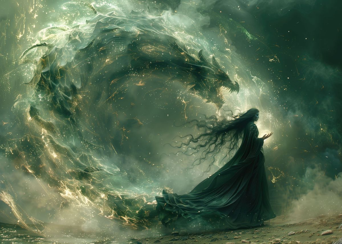 'Dragon Queen' Poster, picture, metal print, paint by Artsynth | Displate