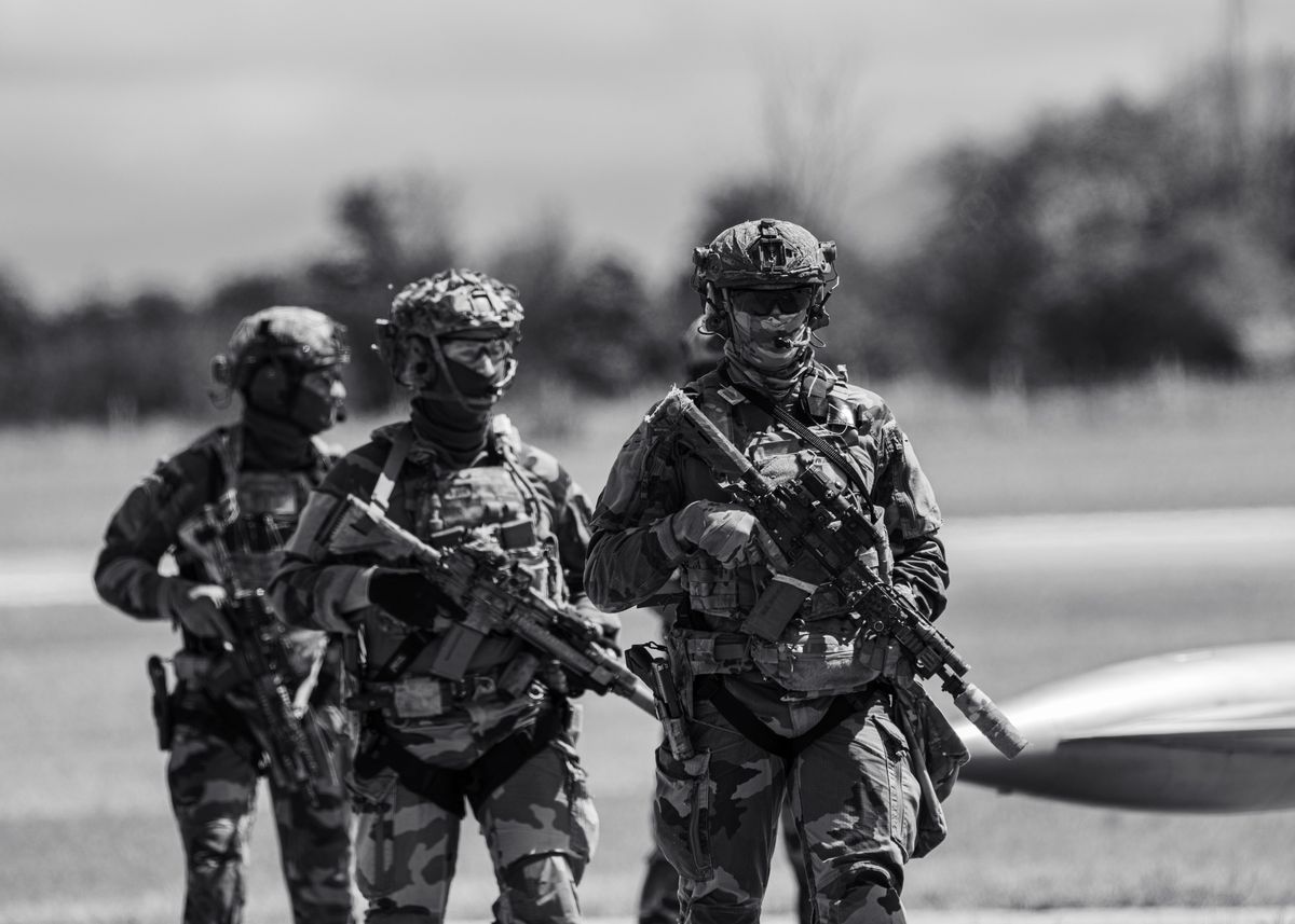 'French spec ops soldier' Poster, picture, metal print, paint by ...