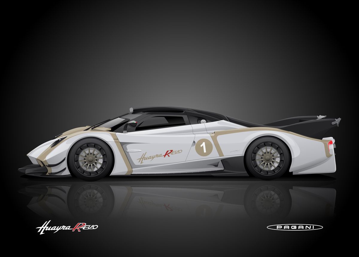 'Pagani Huayra R Evo' Poster, picture, metal print, paint by Conceptual ...