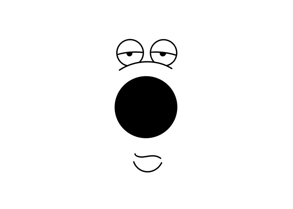 'Brian Griffins Face' Poster, picture, metal print, paint by renArt ...