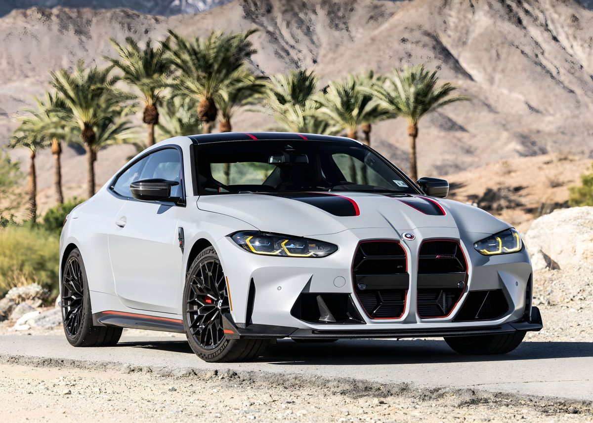 'Bmw M4 CSL' Poster, picture, metal print, paint by Sport Cars | Displate