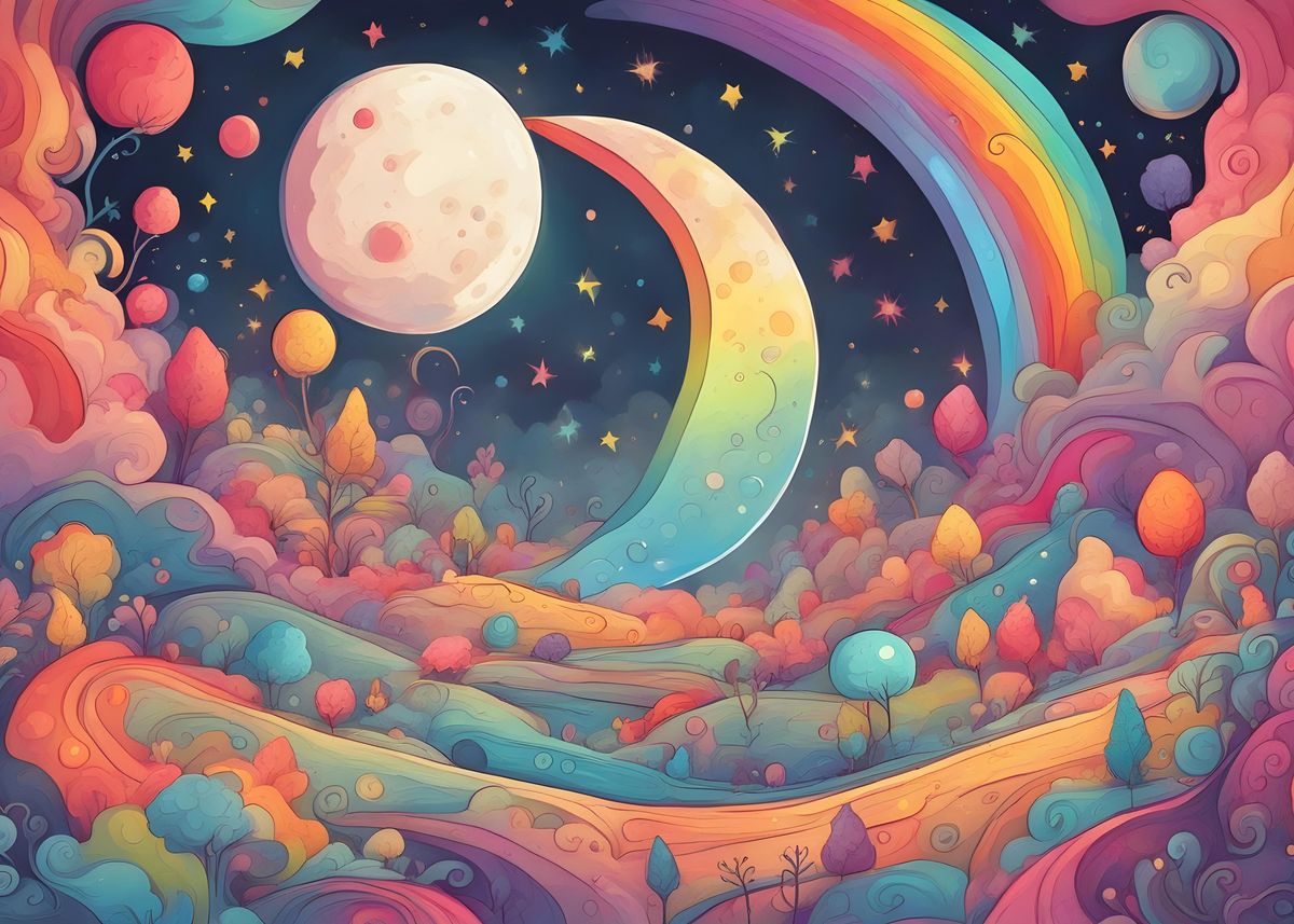 'Fairy Tale' Poster, picture, metal print, paint by ALMA Studio | Displate