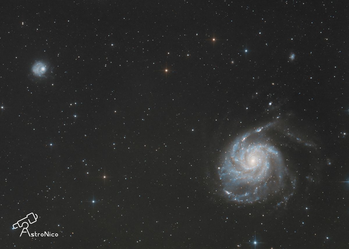 'M101 Pinwheel galaxy' Poster, picture, metal print, paint by ...