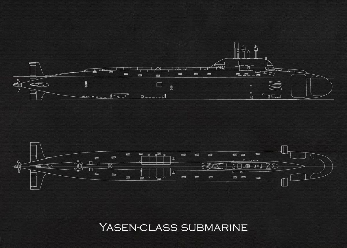 'Yasen class submarine' Poster, picture, metal print, paint by ...