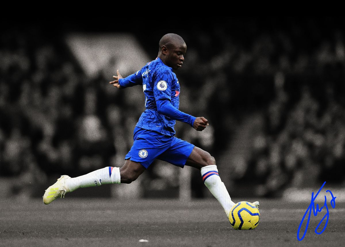 'NGolo Kante ' Poster, picture, metal print, paint by Sienna Ruby ...